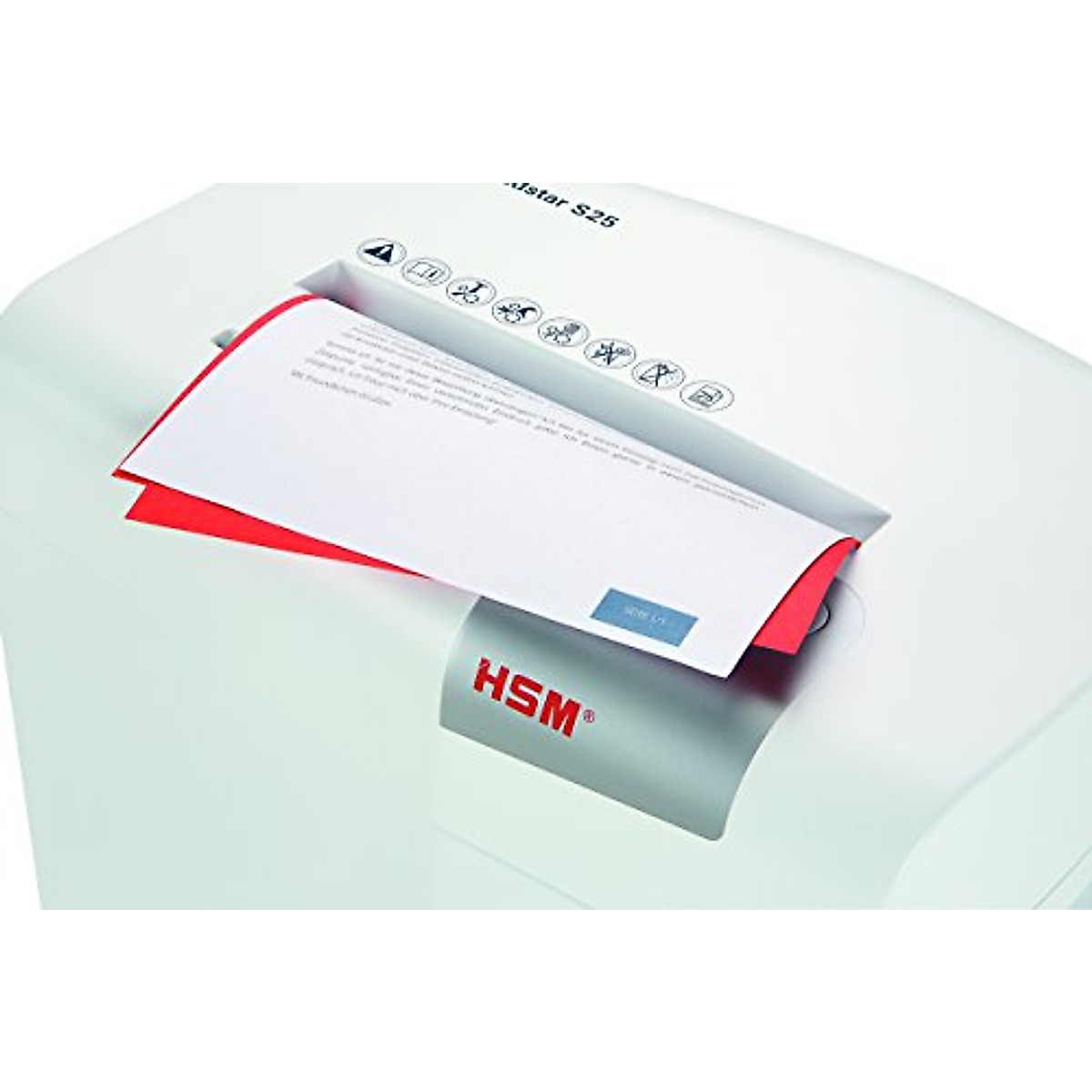 HSM shredstar S25 Strip-Cut Shredder; Shreds Up to 25 Sheets; 6.9-Gallon Capacity Shredder, White