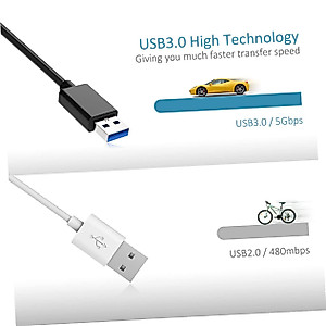 KOMBIUDA 3pcs USB to Adapter USB 3. 0 to Cable Dual Monitor Adapter USB usb3. 0 to Adapter USB to Cable Support Cell Phone Charging Stations USB b Cable USB to 12a Converter Flat