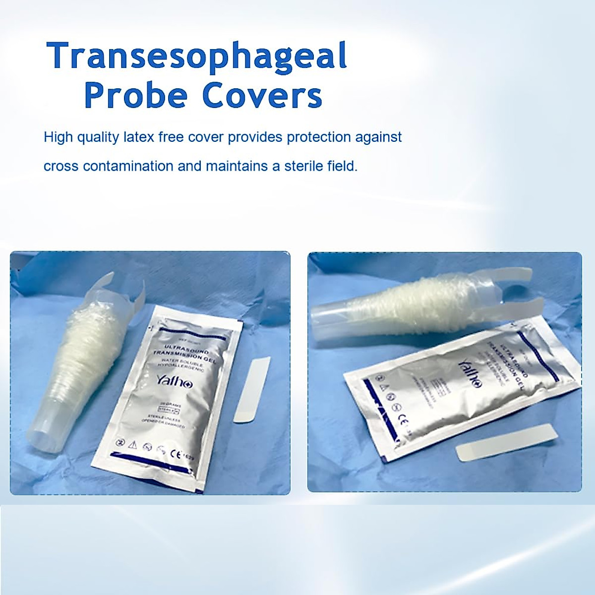 Transesophageal Probe Covers, Transesophageal Echocardiog-raphy (TEE) Covers, Sterile, Latex Free (25 Pcs)