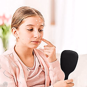 Jetec Small Handheld Hand Mirror Compact Travel Makeup Mirror Handheld Cosmetic Personal Portable Vanity Glass 3.15 * 7.09 inch(Black, White,8 Pcs)