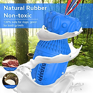 Hentay Immaculate Dog Toy, Dog Toy for Aggressive Chewers Interactive Dog Chew Toy Indestructible Dog Toys Funny Tough Pet Toys Chewing Toy for Medium and Large Dogs, Non-Toxic Natural Rubber (Blue)