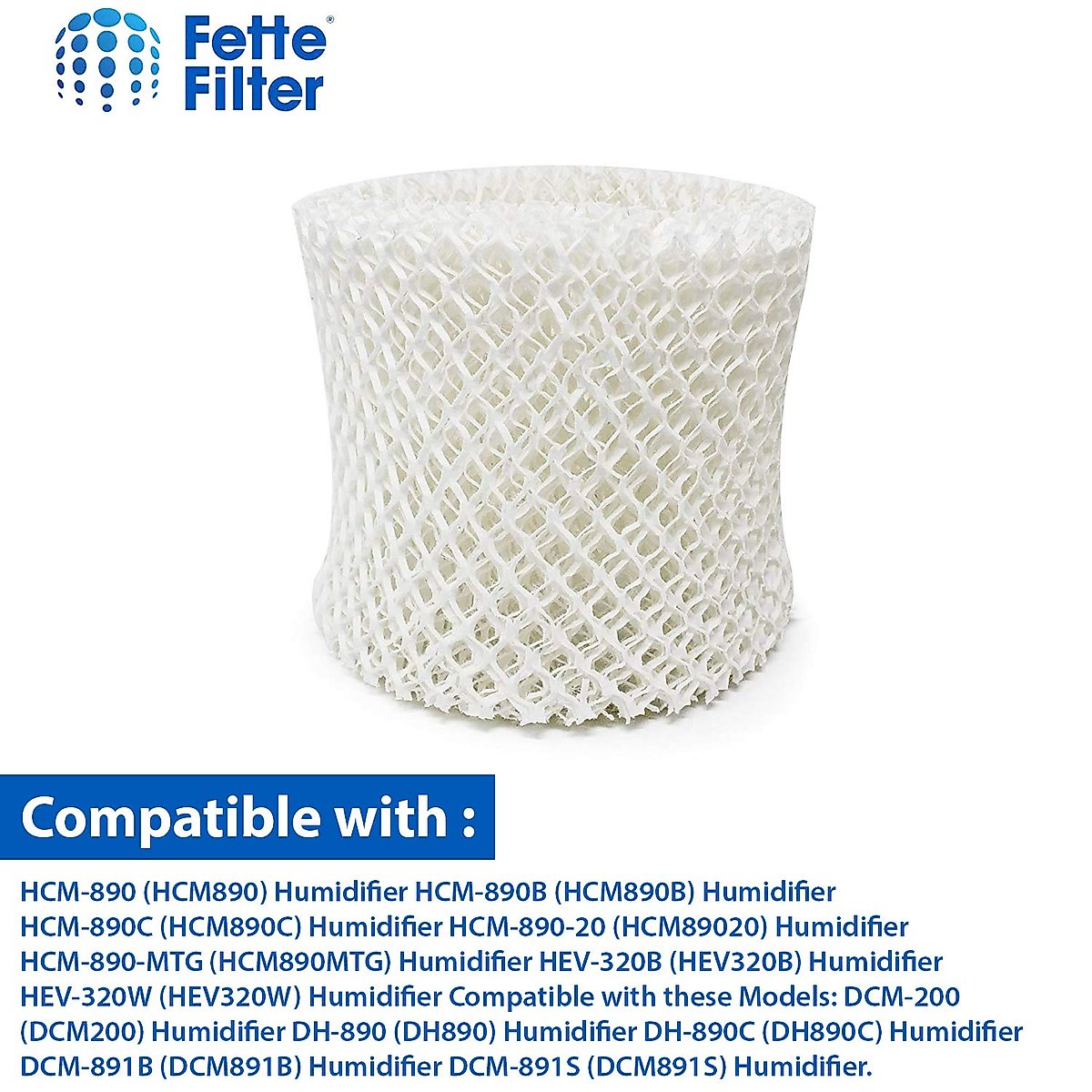 Fette Filter - Filter C Humidifier Wicking Replacement Filter Compatible with Honeywell HC-888 HC-888N for Series HCM-890 HEV-320 and Duracraft DCM200 DH890 DCM891 Series 2-Pack.