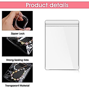 Thinp 60 Pack Clear Plastic Jewelry Bags, Small Ziplock Bags for Jewelry Anti Tarnish Jewelry Storage Bags Jewelry Pouches