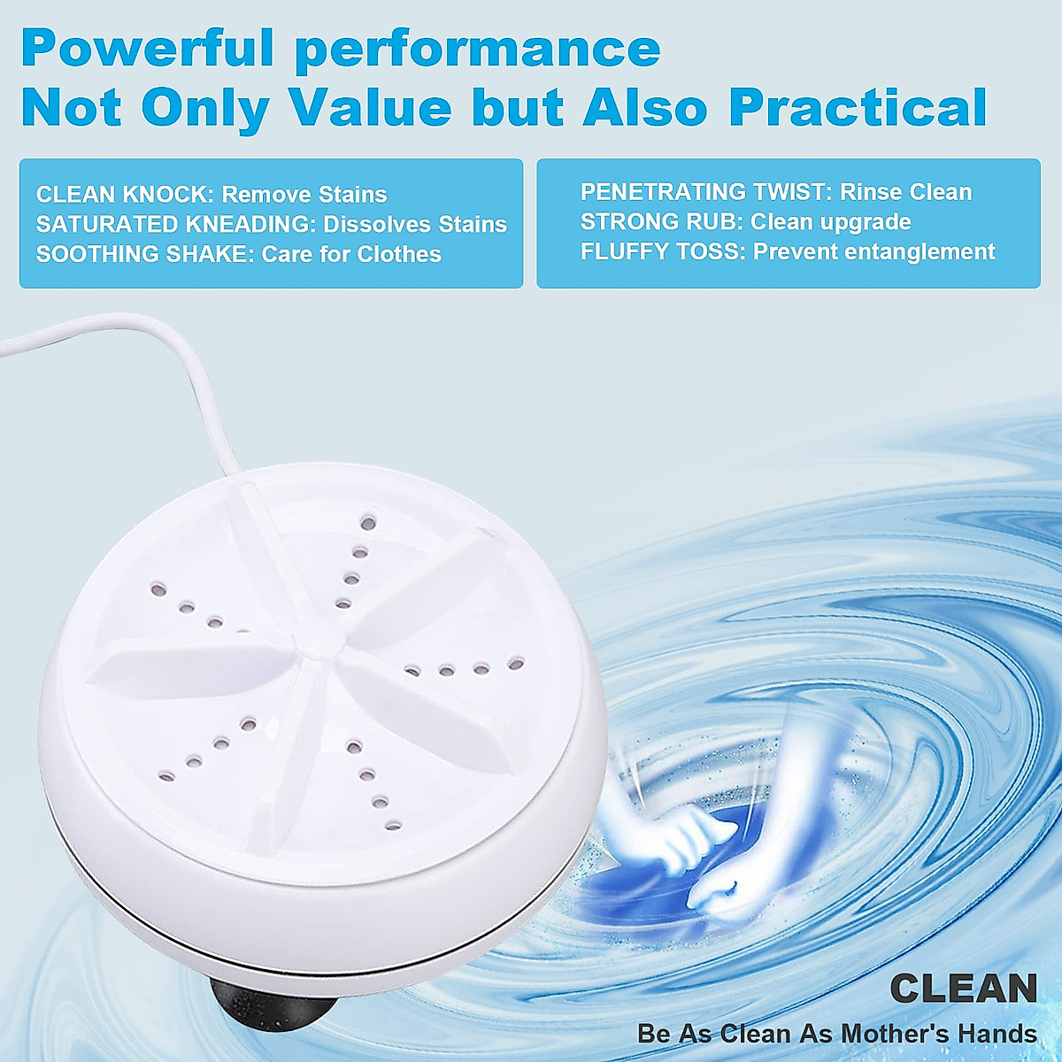 Portable Washing Machine,Mini Washing Machine with Suction Cups, 3 in 1 Bubble Cleaning USB Ultrasonic Powered Turbo Washing Machine & Sink Dishwasher for Camping, Travelling, Business Trip,3.54i