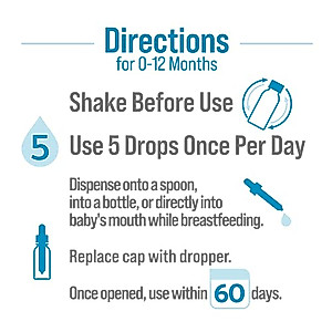 Culturelle Baby Immune & Digestive Support Probiotic + Vitamin D Drops, Helps Support Immune & Digestive Health in Babies, Infants & Newborns 0-12 Months, 30 Day Supply, Gluten Free & Non-GMO, 9ml