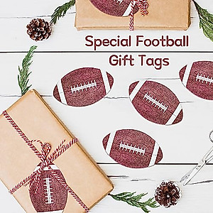 100pcs Glitter Football Cutouts Sports Ball Bulletin Board Football Shape Paper Cuts Party Decorations for Sports Theme Party Baby Shower Birthday Classroom Game Day Wall Decor Supplies