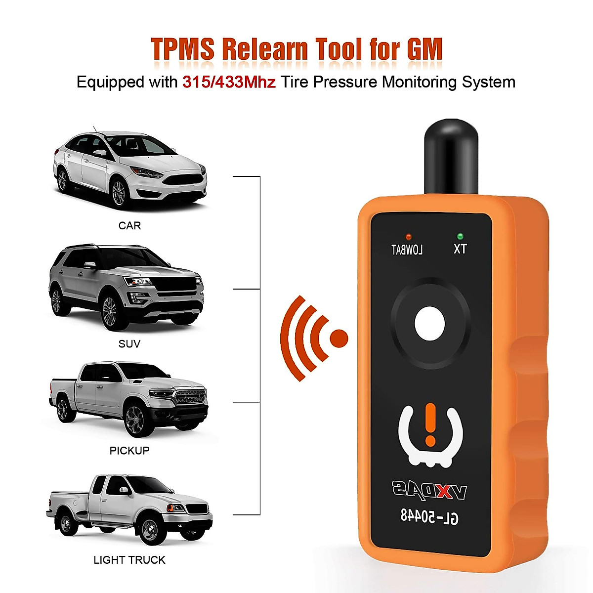 VXDAS TPMS Relearn Tool for GM Tire Pressure Monitor System Sensor TPMS Reset Tool GL50448 Programming Training Activation Tool for GM Chevy Vehicles Upgrade OEC-T5 EL50448