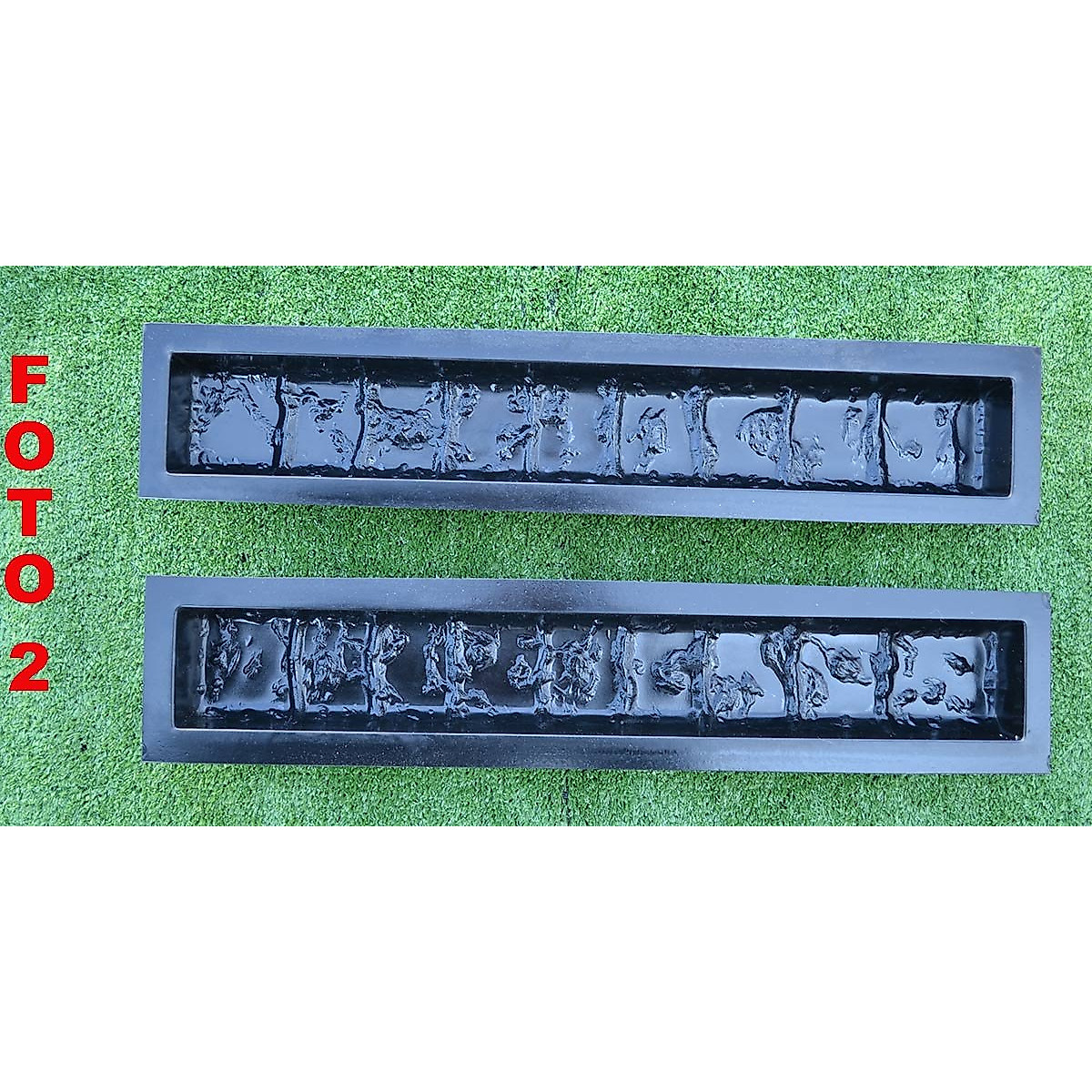 SvitMolds Sold 2 Pieces Small Edge Stone Concrete MOLDS Edging Border Mould ABS Plastic BR15