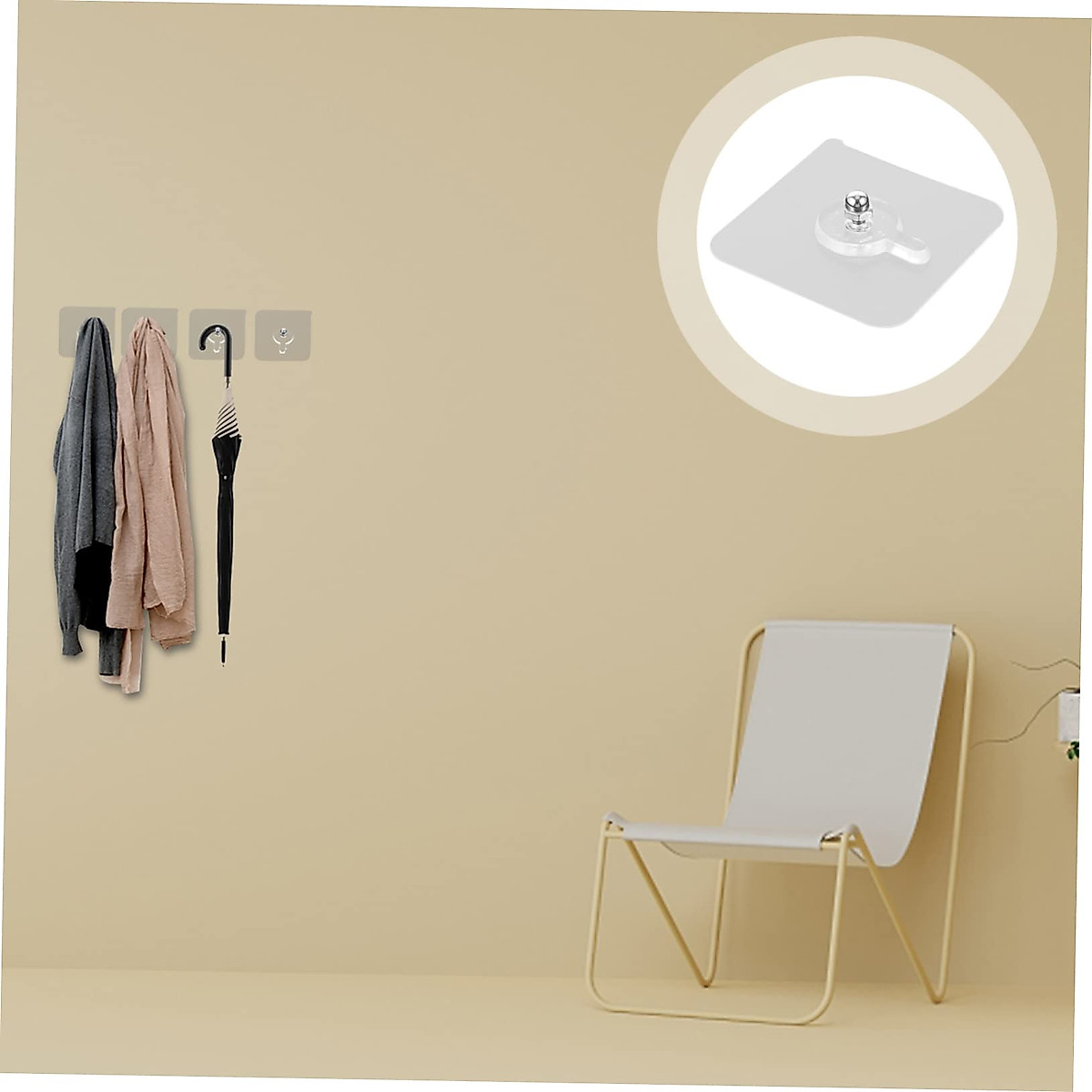 MAGICLULU 12pcs Traceless Hooks Picture Hook Non-Trace Hook Invisible Hooks Picture Hanging Kit