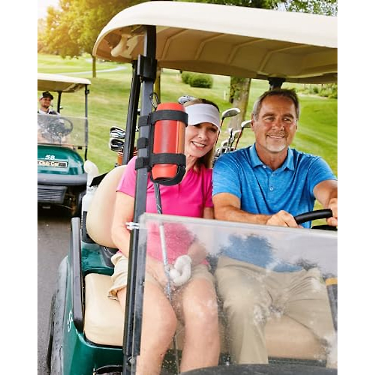 GOFORWILD Portable Speaker Mount, Waterproof Speaker Strap for Bluetooth Wireless Speakers, Compatible with Golf Cart Railing/Bike/Moto/Boat/ATV,Black