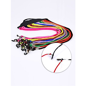 eBoot 12 Pieces Eyeglass Cord Glasses Strap Eyewear Retainer with Glasses Cloth