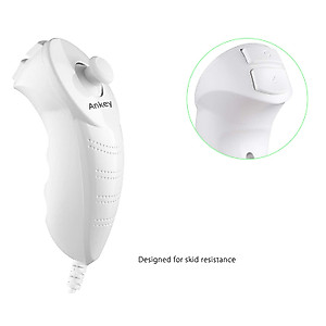 Ankey 2Packs Nunchuck Controller Remote Replacement for Nintendo Nunchuk Wii Wii U Console White