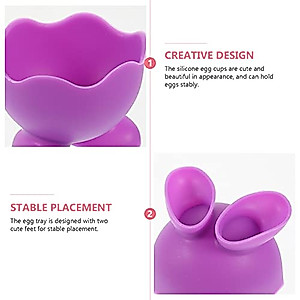 BESTOYARD 12pcs Silicone egg tray makeup sponge drying stand sphere egg cups for display breakfast maker egg boiler molds cup easter egg cups egg topper poached eggs storage