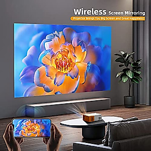 HD Projector, Support 1080P WiFi Projector, PVO 230" Portable Movie Projector