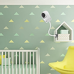 iTODOS Baby Monitor Mount Clip for Vtech Baby Monitor Vtech VM901 and VM919HD, 8inches Flexible Long Gooseneck Arm,Attach Your Baby Camera Wherever You Like Without Any Tools