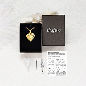 shajwo Cremation Jewelry Angel Wing Heart Urn Necklaces for Ashes Memorial Keepsake Pendant for Women Men,Mom