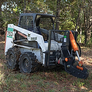 Titan Attachments 12" Rotating Tree Shear Attachment 5" Cylinder Skid Steer for Tractor Loaders