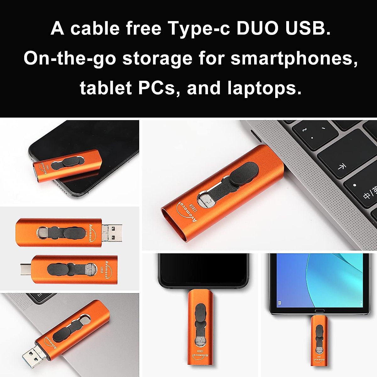 AVOMOCO 3.1 512GB 3 in 1 Photo Backup Stick for Android Phones with Micro/Type C/USB C Ports,Galaxy,LG,Google Pixel,Moto,Hua Wei and Tablets,Pc etc