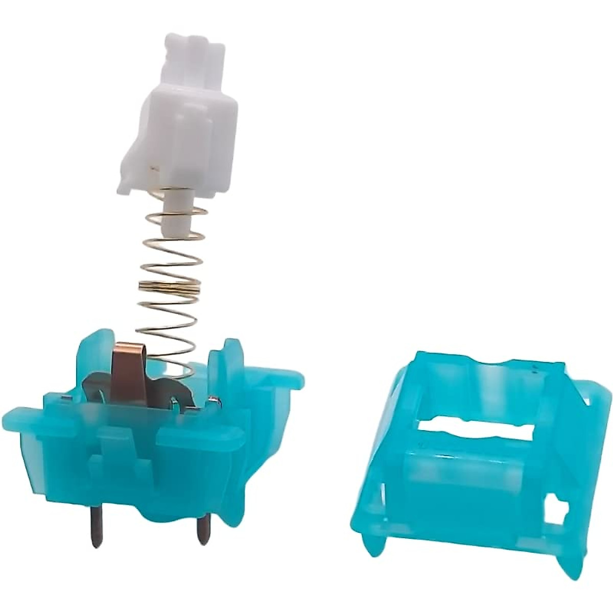 Tecsee Blue Sky Switches for Mechanical Gaming Keyboards POM Linear stem | Standard 63.5g Spring | Plate Mounted | SMD 5 Pin RGB Switches for Backlit Keyboard (Linear/35PCS)