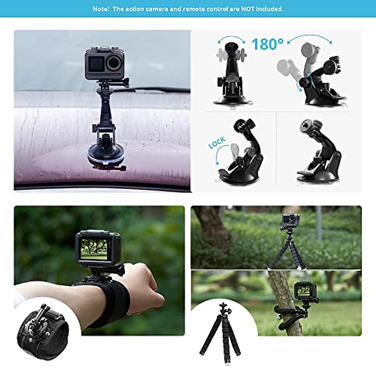 AKASO 60 in 1 Action Camera Accessories Kit Compatible with EK7000/EK7000 Pro/Brave 4/Brave 4 pro/Brave 7 LE/Brave 7/Brave 8/V50X/V50 Pro/V50 Elite/GoPro Hero 11 10 9 8 7/ DJI/Apexcam Action Cameras