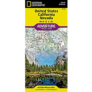 United States, California and Nevada Map (National Geographic Adventure Map, 3119)
