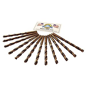 Drill Hog USA 1/4" Drill Bit HI-Molybdenum M7 12 Pack