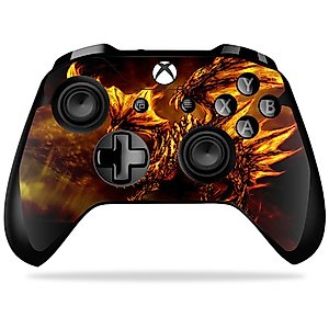 MightySkins Skin Compatible with Microsoft Xbox One X Controller - Golden Dragon | Protective, Durable, and Unique Vinyl Decal wrap Cover | Easy to Apply, Remove, and Change Styles | Made in The USA