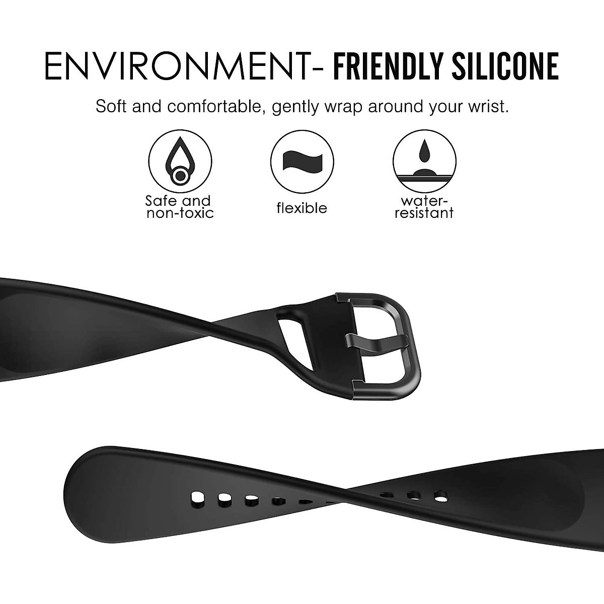 E ECSEM Bands Compatible for TORJALPH Sport Band Silicone Wristbands Straps Replacement for TORJALPH 1.69'' Smart Watch for Men Women