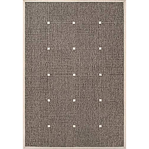 nuLOOM Frontier Glen Check Indoor/Outdoor Area Rug, 5' x 8', Grey