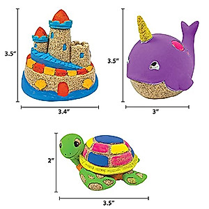 Made By Me Paint Your Own Sand Figurines by Horizon Group USA, Create Sand-Inspired Sculptures, Easy-to-Paint & Mess-Free Surfaces, Includes Acrylic Paint, Paintbrush, 3 Figurines & More, Multi, 208242H