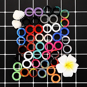 Stuppendux 22Pairs Soft Silicone Tunnels Ear Gauges Tunnels Plugs Stretchers Expander Mix Set for Women Men 1/2" 12mm