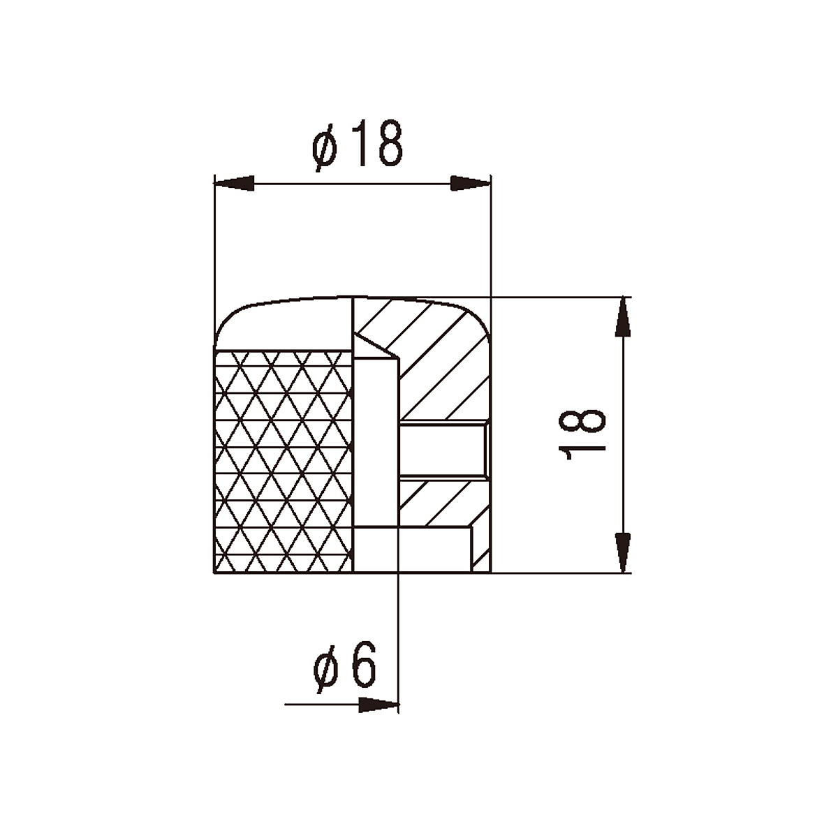 Rubatone Metal Guitar Knobs Dome Control Knobs with Black Knurled Barrels 6mm Split Shafts for Telecaster Stratocaster Electric Guitar or Bass Guitar Set of 4pcs.