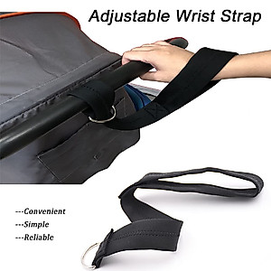 SYOOY 2 Pack Baby Stroller Safety Wrist Strap Adjustable Pram Wheelchair Hand Leash Black Retractable Adjustable Dog Leash Short Rope Safety Belt for Hilly City Street Walking