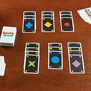 MindWare Qwirkle Strategy Games Pack of 2 – Travel Games Kit Includes Qwirkle Travel and Qwirkle Rummy - Ages 6 and Up