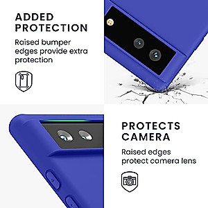 kwmobile Case Compatible with Google Pixel 6 Case - Soft Slim Protective TPU Silicone Cover - Baltic Blue