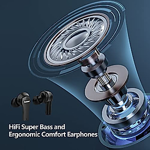 JOYHOOSH Wireless Earbuds, Bluetooth Earbuds ANC Active Noise Cancelling,Bluetooth 5.1 in-Ear Headphones with MIC, Stereo Wireless Earphones 35H with Charging Case for iOS and Android cellphones