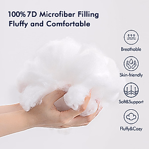 MIULEE Pack of 2 18x18 Outdoor Pillow Inserts, Outdoor Throw Pillows Water-Resistant Decorative Premium Square Pillow Stuffer Sham for Porch Swing Couch Sofa Cushion Patio Furniture