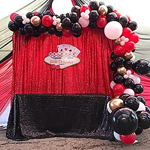 QueenDream Sequin Tablecloth 60x102 Inch Black Tablelcoth Wedding Glitter Tablecloth for Birthday Party Graduation Decor