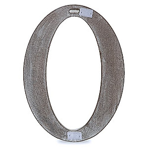 The Lucky Clover Trading O Wood Block, 8" L, Charcoal Grey Wall Letter, Gray