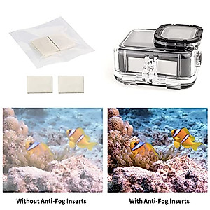 YALLSAME Underwater Anti-Fog Case Insert 30pcs for Waterproof Dive Housing Removing Blur Defogger Underwater Photography Accessories Ideal for GoPro Hero 11 10 9 8 7 6 5 4 3 DJI Action Waterproof Case