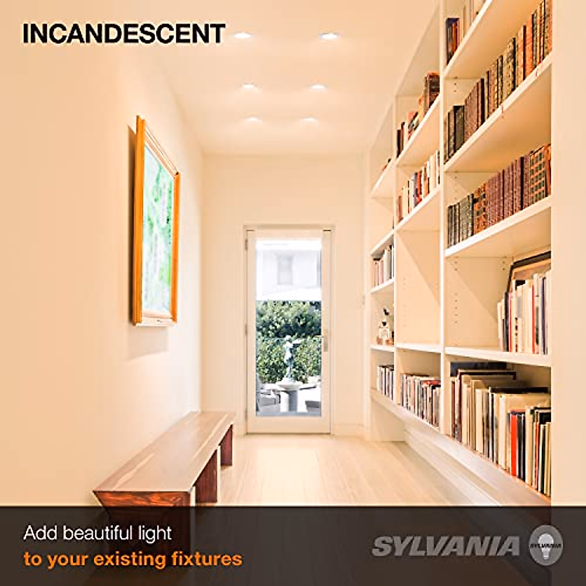 SYLVANIA Incandescent 65W BR40 Flood Light Bulb, 540 Lumens, 130 Volt, E26 Medium Base, 2850K, Warm White - 6 Pack (15679)