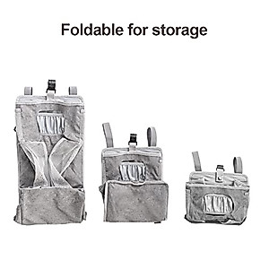 Hanging Diaper Organizer | Diaper Holder for Crib Car Nursery Organizer | Hanging Nursery Diaper Stacker Organizers for Cribs, Baby Essentials