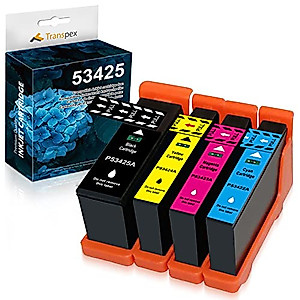 Transpex 53425 Compatible Ink Cartridge Replacement for Primera 53422 53423 53424 53425 Used for Primera LX900 Printers (4 Pack)