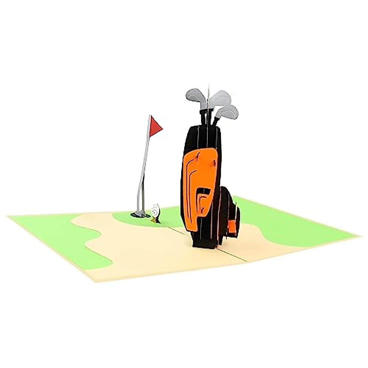 PopLife Golf Clubs 3D Father’s Day Pop Up Card - Happy Anniversary, Hole-in-One Retirement Gift, Valentine's Day card for Him, Birthday - Golfing Gift for Husband, Card for Golfers - for Son, Dad