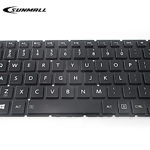 SUNMALL Backlight Keyboard Replacement Compatible with Toshiba Satellite Radius P55W-B P55W-c l50-b l55t-b5271 s55t-b5273nr l55d-b5364 p55w-c5200 p55w-b5318 p55w-c5200x p55w-b5112 p55w-b5220 Laptop