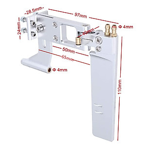 KingVal Replacement 110mm Aluminum Water Suction Rudder 4mm Shaft Strut Mount Compatible with RC Boat