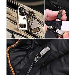 Zipper Pull, Upgraded Zipper Pull Replacement (24 Pack), Universal Replacement Zipper Pull, Zipper Tab Replacement, Small Zipper Pulls for Backpacks, Luggage, Clothes, Jacket, Purse, Boot (Black)