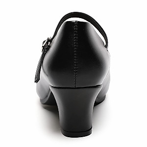 Women's Black Non-Slip Latin Salsa Dance Heels Ballroom Character Shoes Prom Dress Pumps (9 / Black)