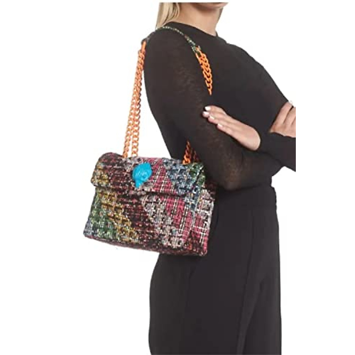 Kurt Geiger Women’s Kensington Large Multicolor Tweed Shoulder Bag