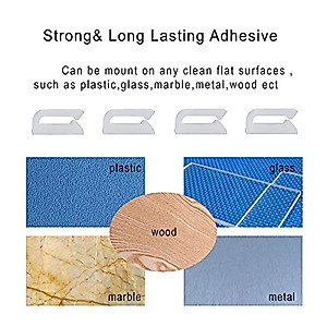 Flat Wire Clips Holder, Ethernet Cable Clips,Self Adhesive Wire Clips Management for Home and Office (100piece/White)